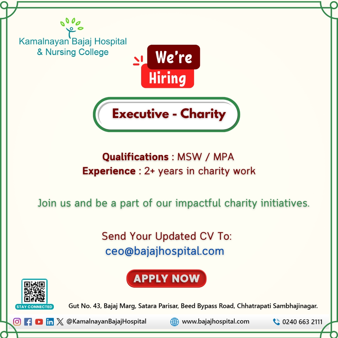 Careers – Kamalnayan Bajaj Hospital