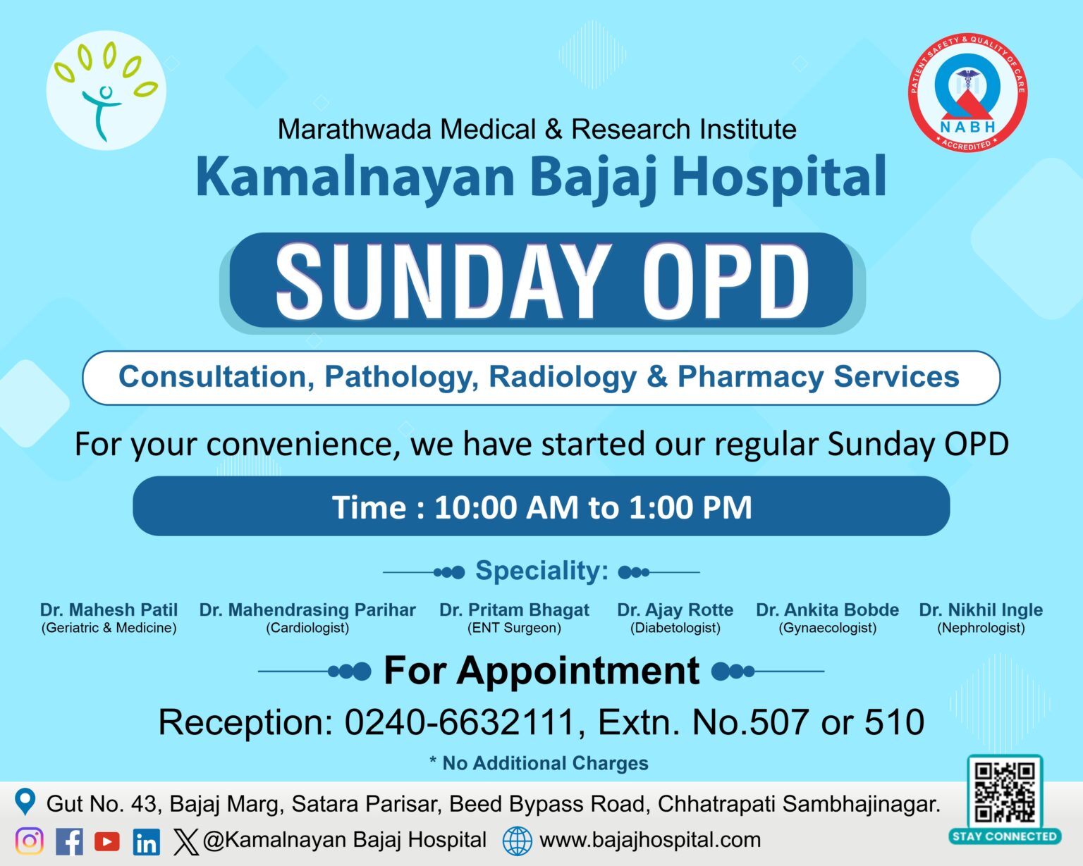 🌟 Your Health, Our Priority – Even on Sundays! 🌟 – Kamalnayan Bajaj ...